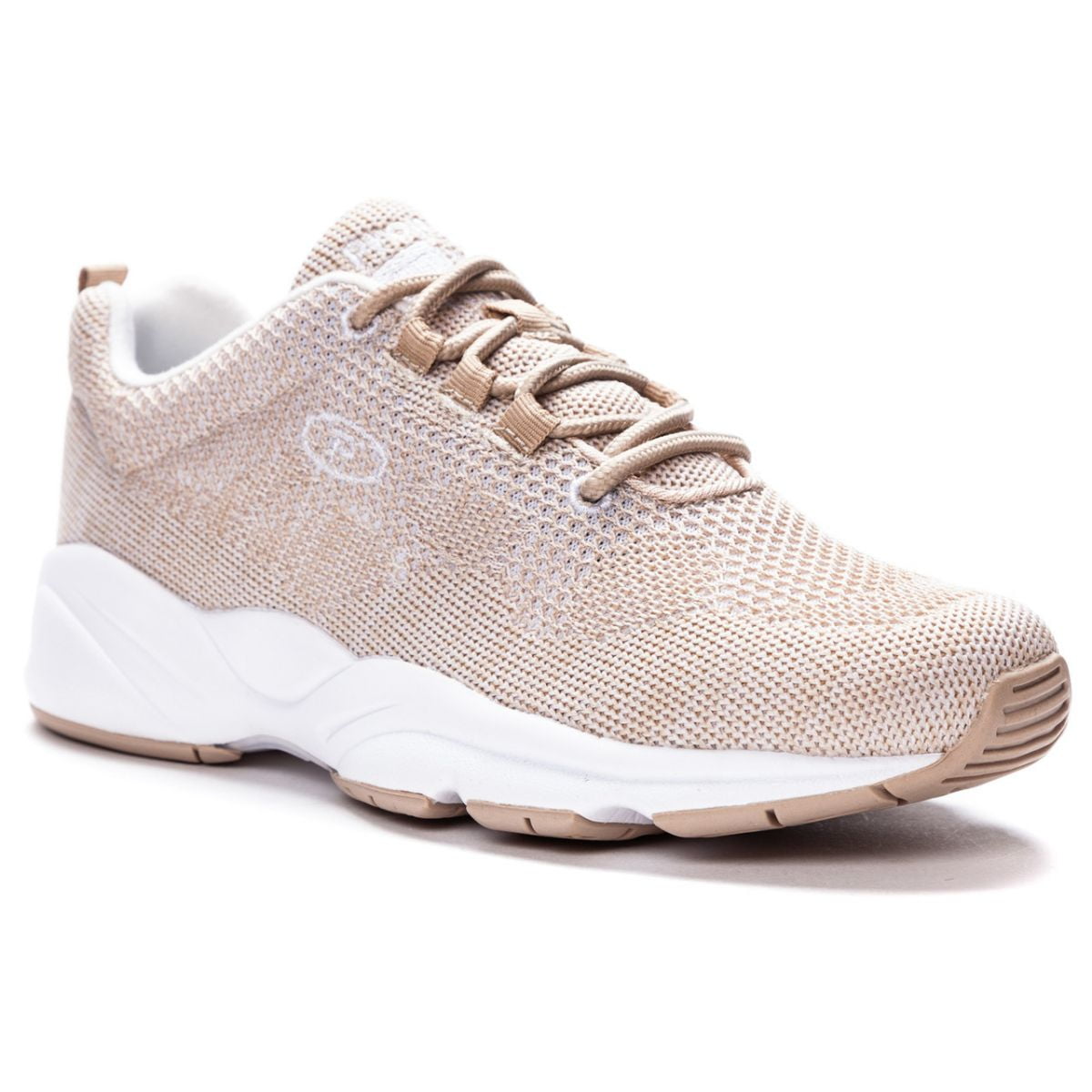 Propet Women's Stability Fly Athletic Shoe Sand/White Mesh - WAA072MSAW ...