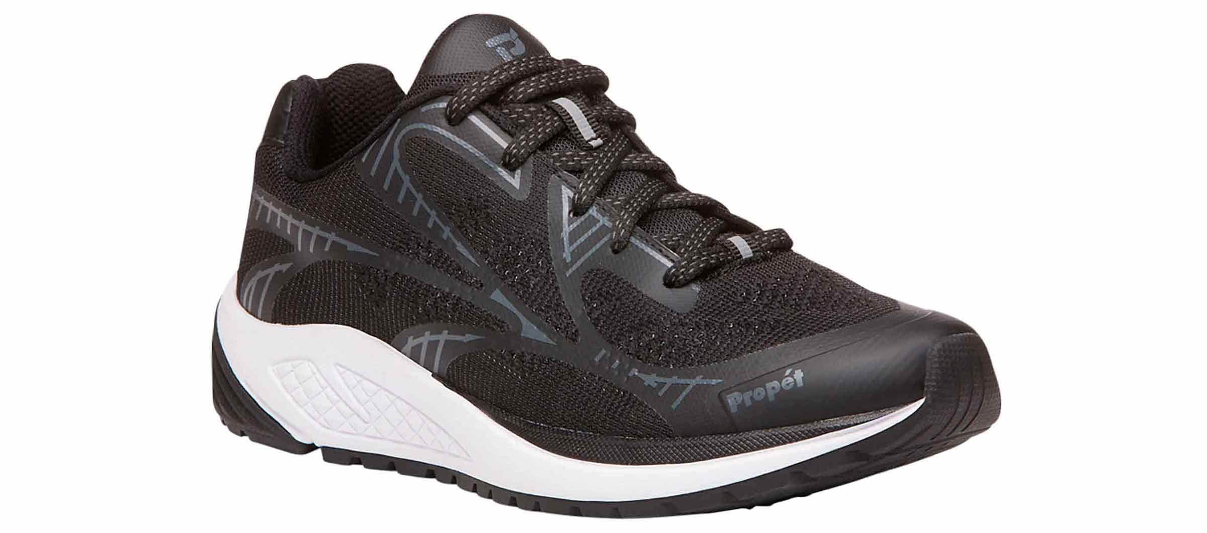 Propet Women's Propet One LT Walking Sneakers Black Mesh EVA Rubber 6.5 ...