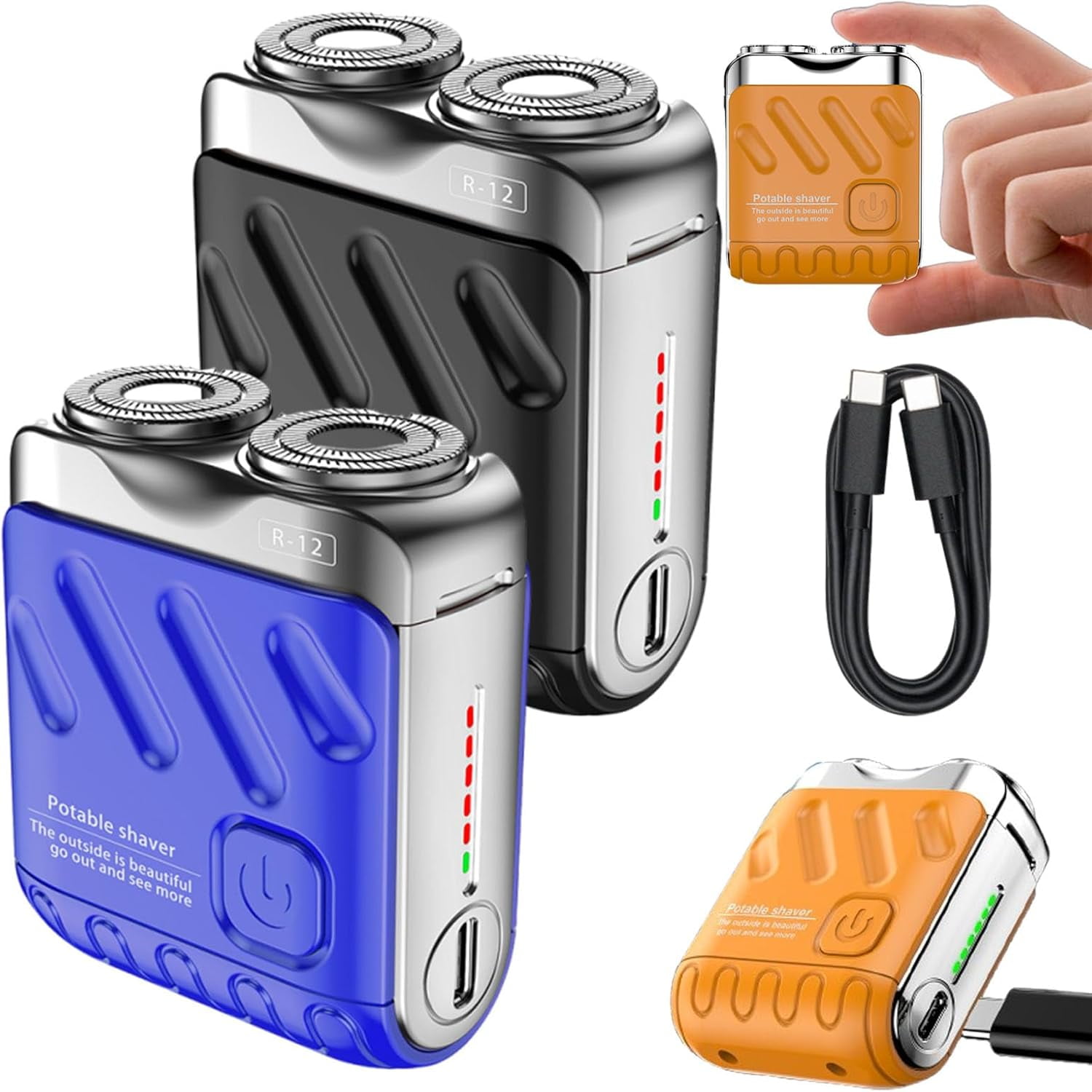 Prophetp-U Shaver, Portable Rotary Dual Ring Electric Shaver, 2025 New ...