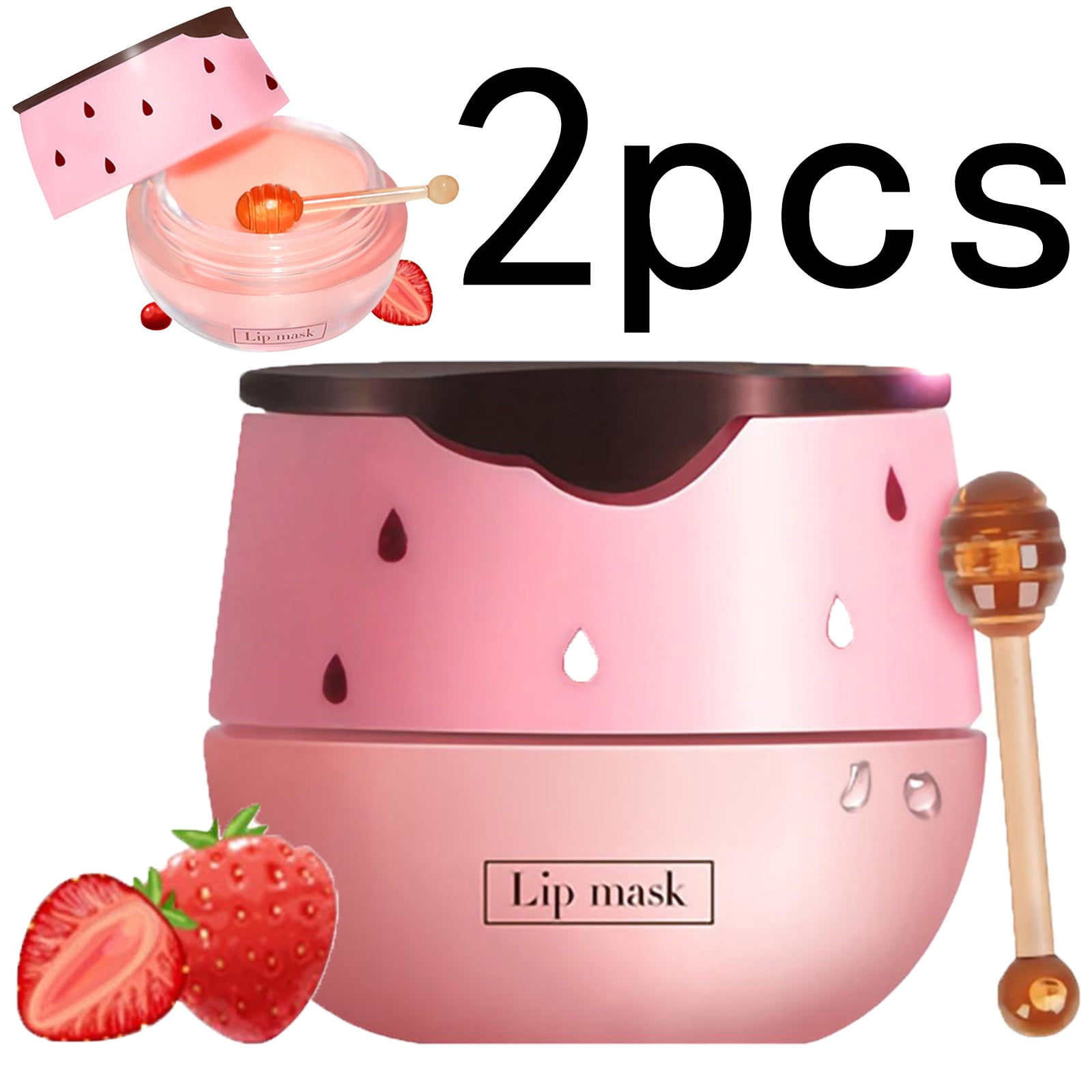 Propolis Lip Balm,Bee Lip Balm Honey Pot,Strawberry Hydrating ...