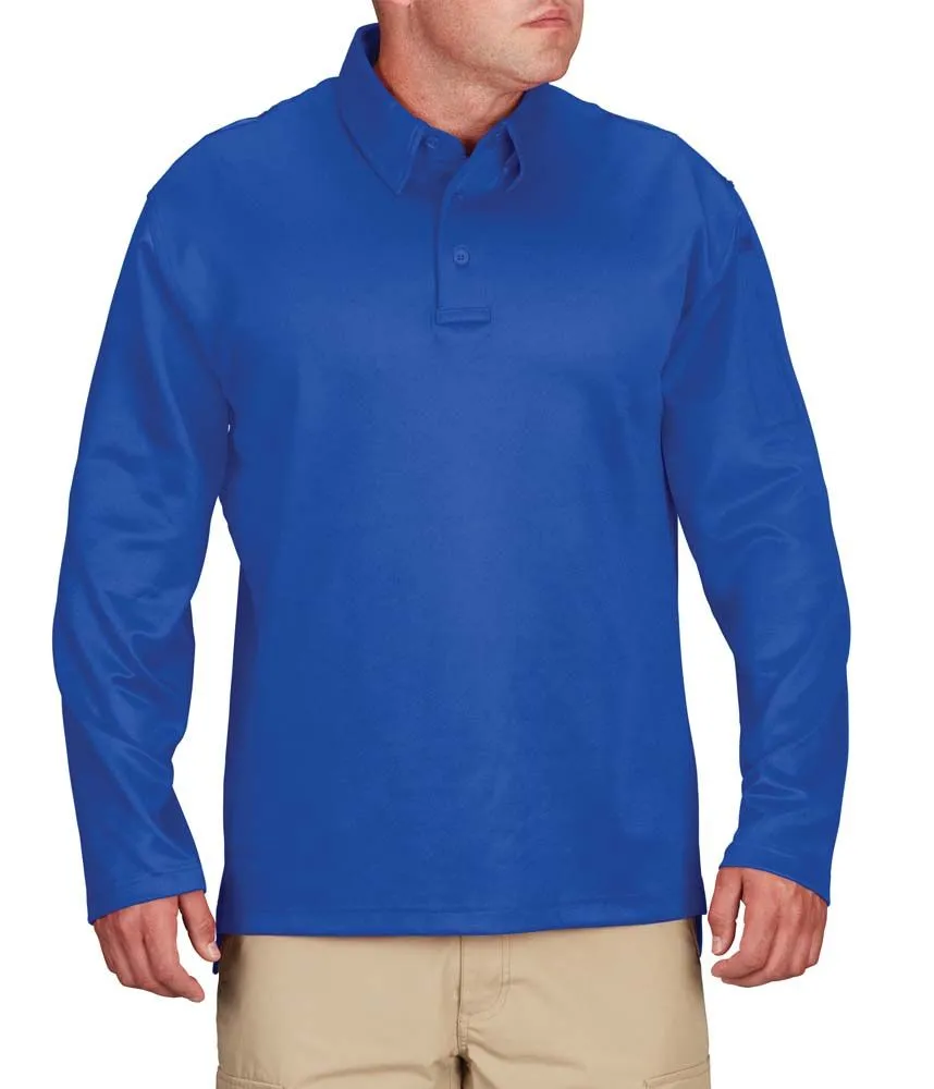 Propper Men’s I.C.E. Performance Long Sleeve Polo Shirt-Cobalt Blue ...