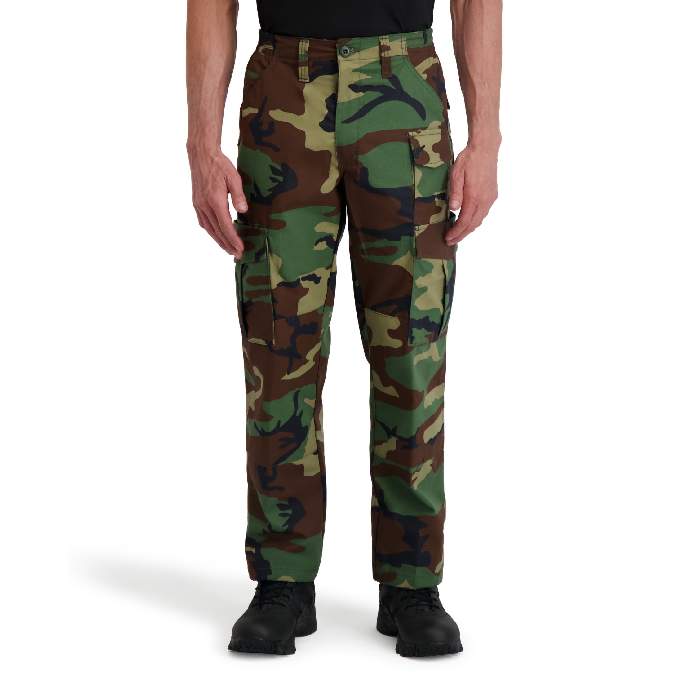 Propper Men's Stretch Waist Cargo Work Pant-Woodland,Reinforced knee ...
