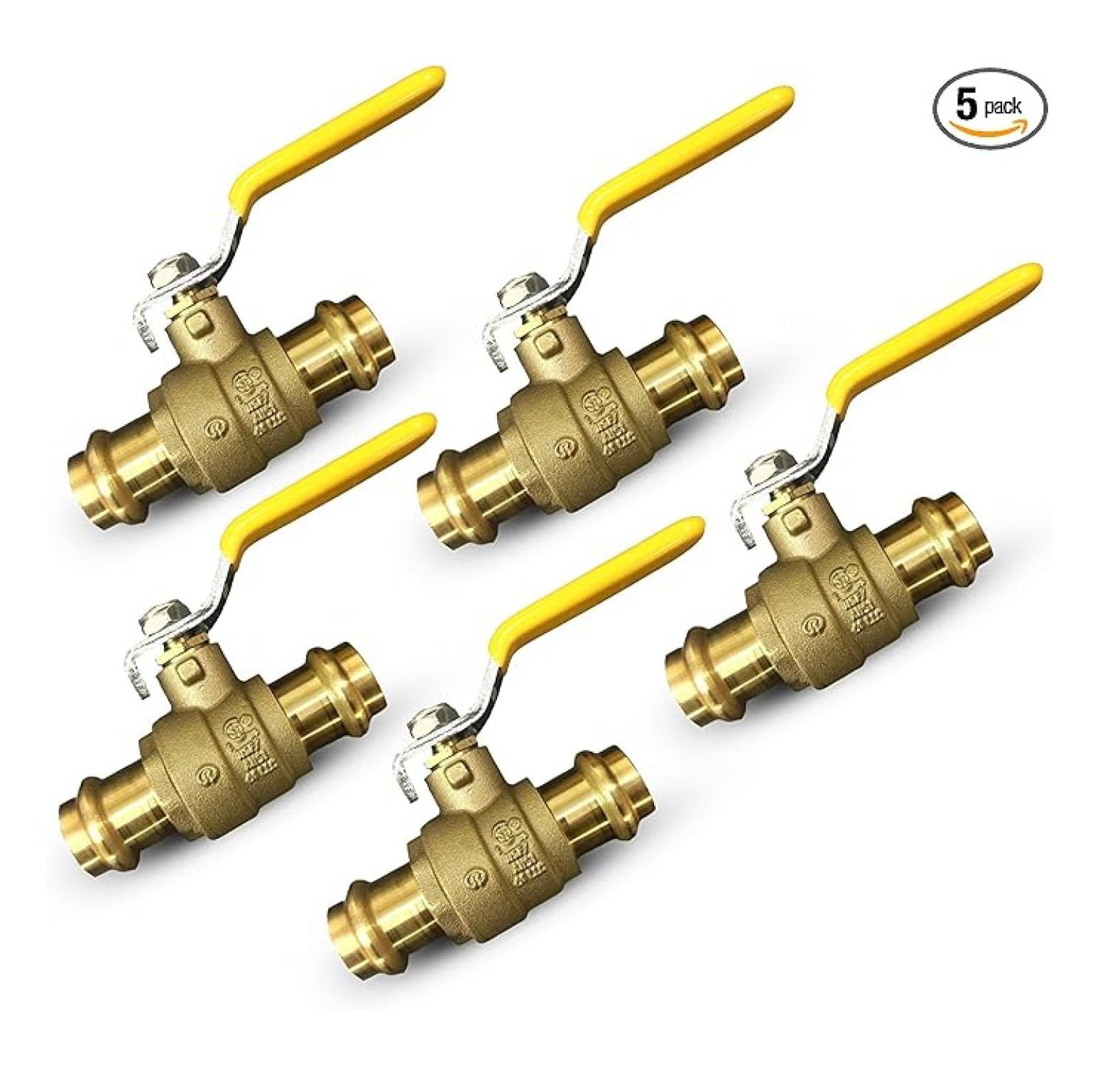 Propress Brass Shut Off Valves - 1 Inch, Pack of 5 - Water Stop Tool ...
