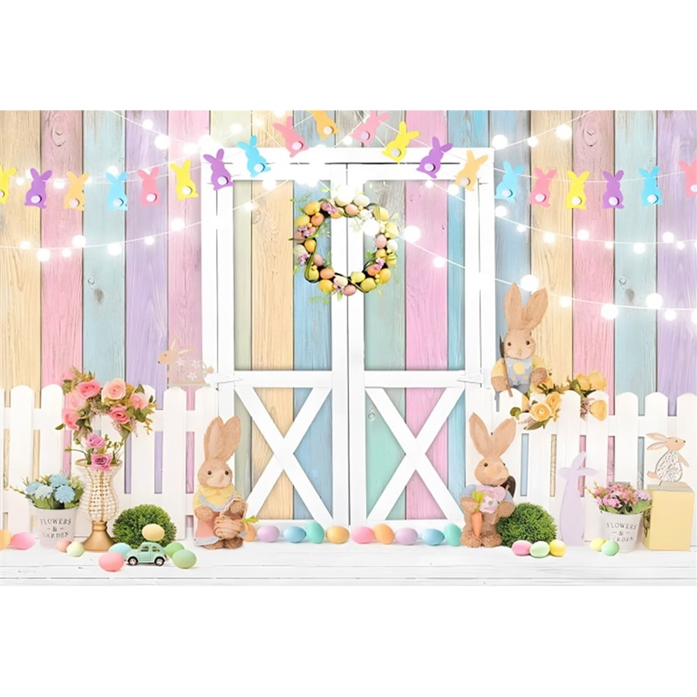 Props Booth Photo Portrait Baby Background Floral Grass Green Bunny ...