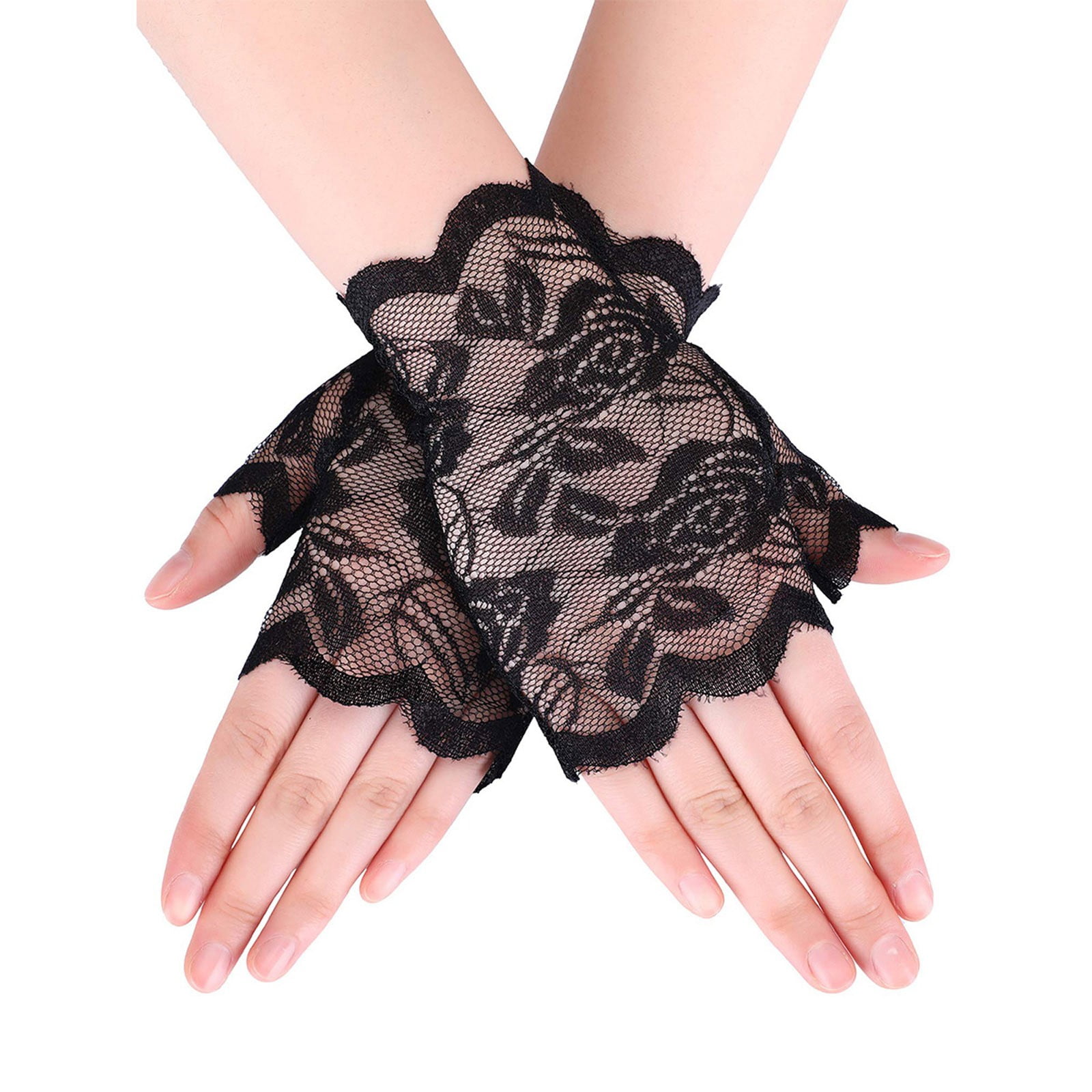 Props Half Finger Lace Design Gloves For Party Themed Events Elegant ...