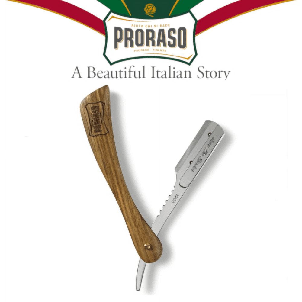 Proraso Professional Shavette Straight Razor for Men, Stainless Steel ...
