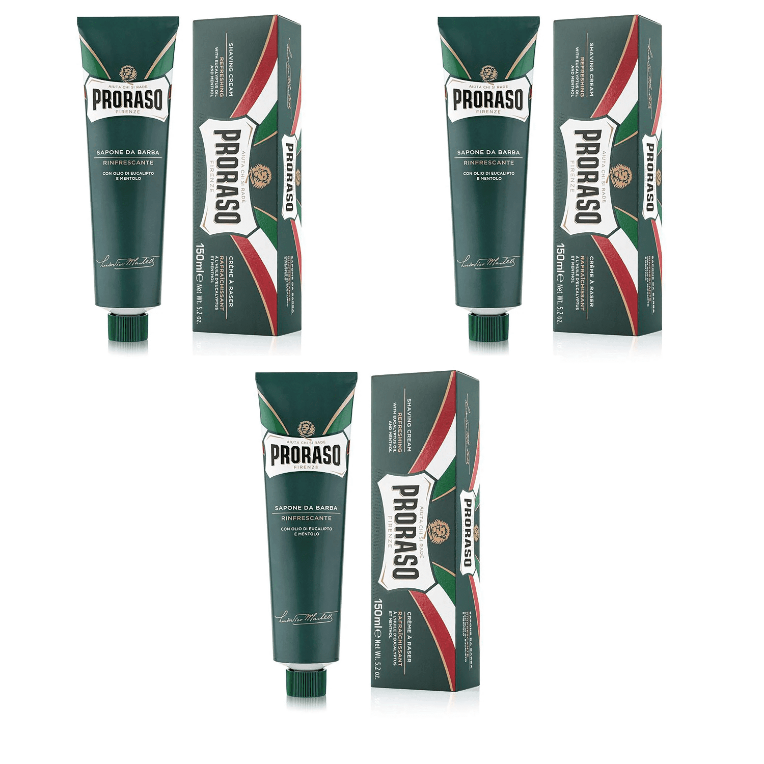 Proraso Shaving Cream, Refreshing and Toning, 5.2 oz (3 Pack) - Walmart.com