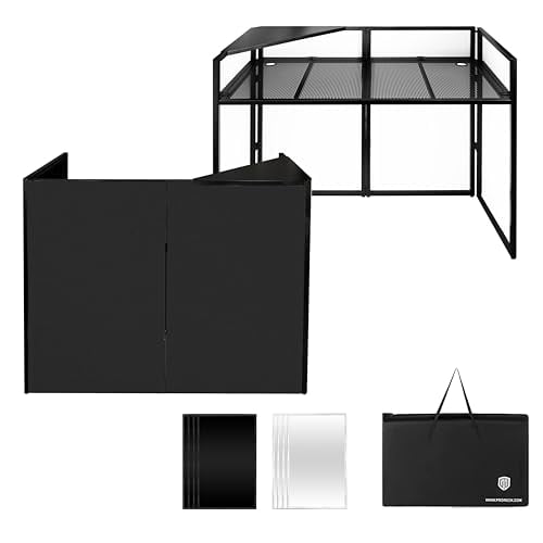 Proreck DJ Foldable Facade Booth With Table Panel 24x48 Inch, Black ...