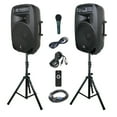 Proreck Party Portable 15-Inch 2000W PA Speaker System Bluetooth USB SD ...