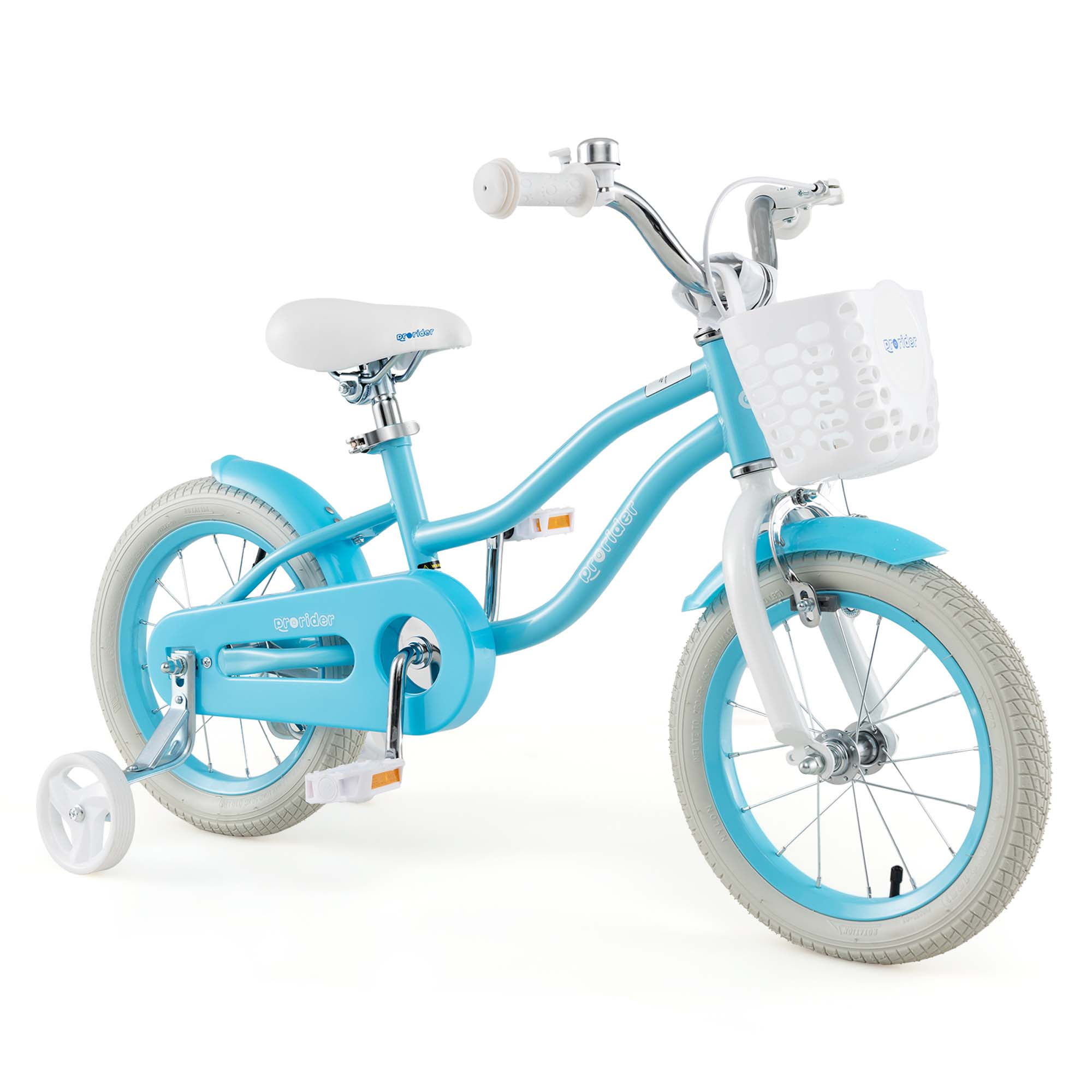 Prorider 14″ Kid’s Bike with Removable Training Wheels & Basket for 3-5 ...