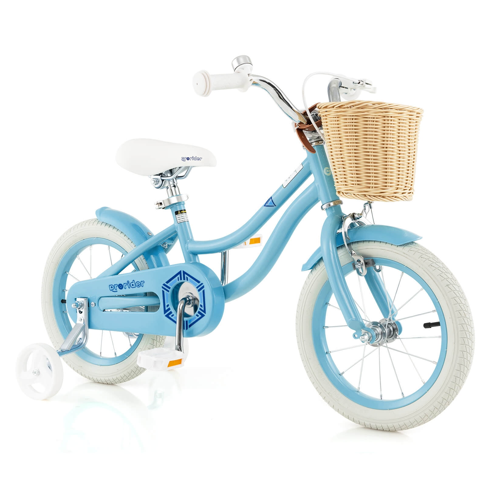"Prorider Blue 14"" Kid's Bike with Training Wheels, Adjustable Seat ...