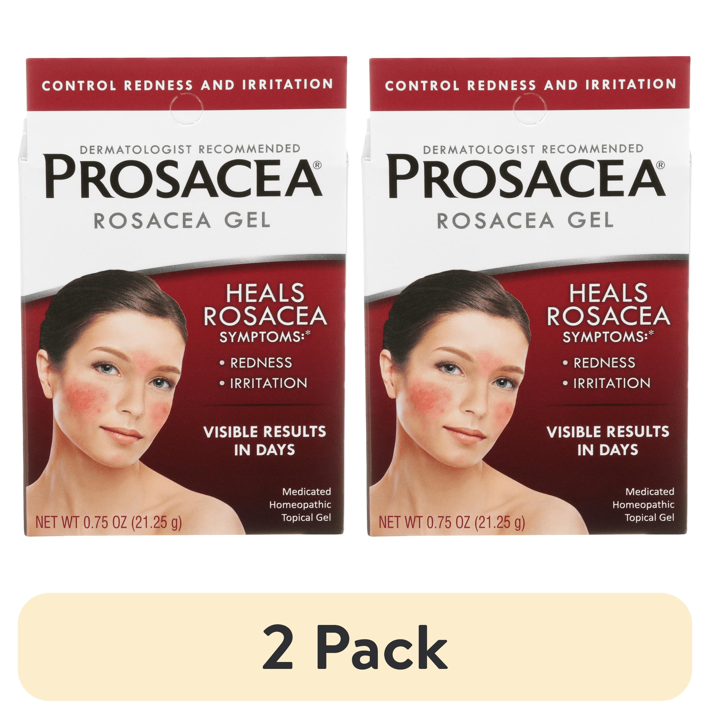 (2 pack) Prosacea Rosacea Gel, Heals Rosacea Symptoms of Redness ...