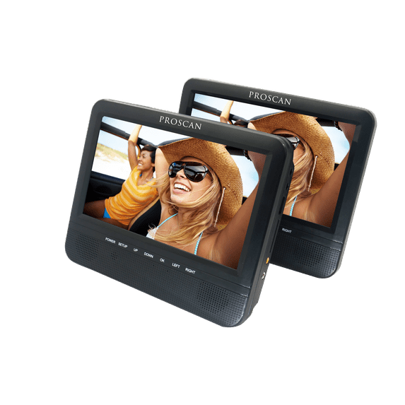 Proscan, 7" Dual Screen Portable DVD Player, PDVD7751, Black - Walmart.com
