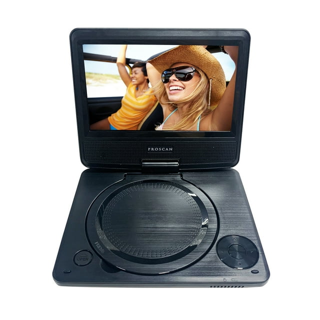 Proscan Elite, 7-Inch Portable Swivel Screen DVD Player, Black ...