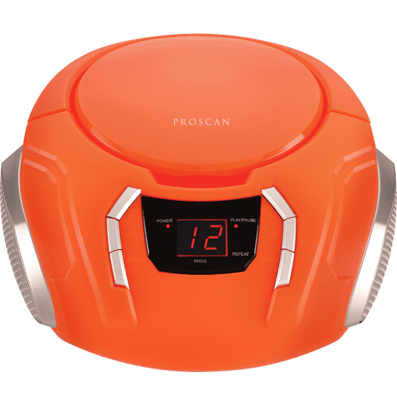 Proscan PRCD261Portable CD Radio Boombox, Orange - Walmart.com