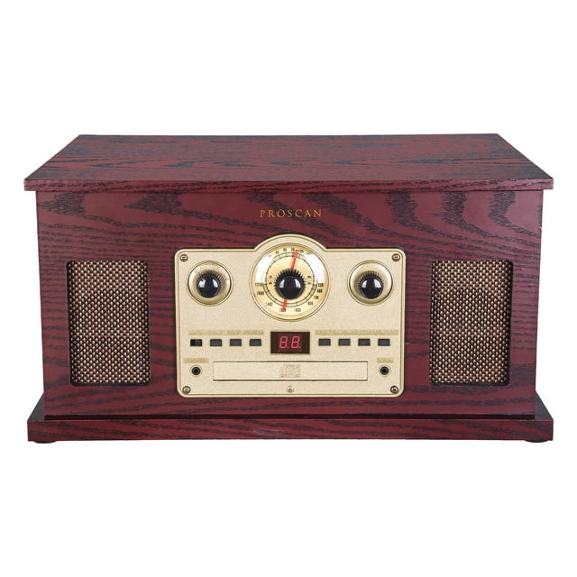 Proscan PRCD838BT NOSTAL Nostalgia 5-in-1 Turntable/CD/Radio/Cassette ...