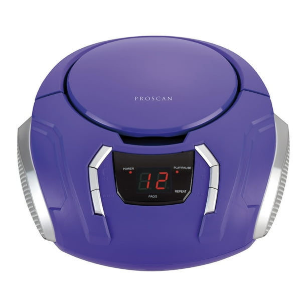 Proscan Portable CD Radio Boombox, Purple, PRCD261 - Walmart Business ...