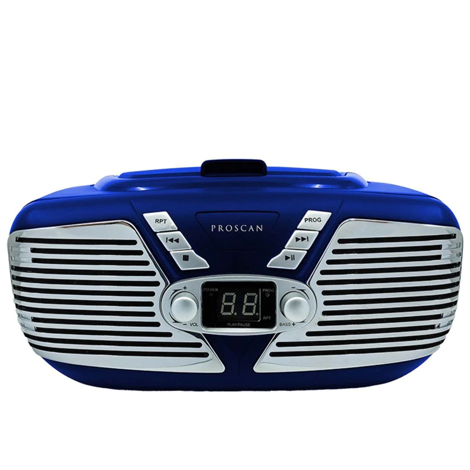 Proscan Retro-Style Portable CD Radio BoomBox, Blue, PRCD211 - Walmart ...