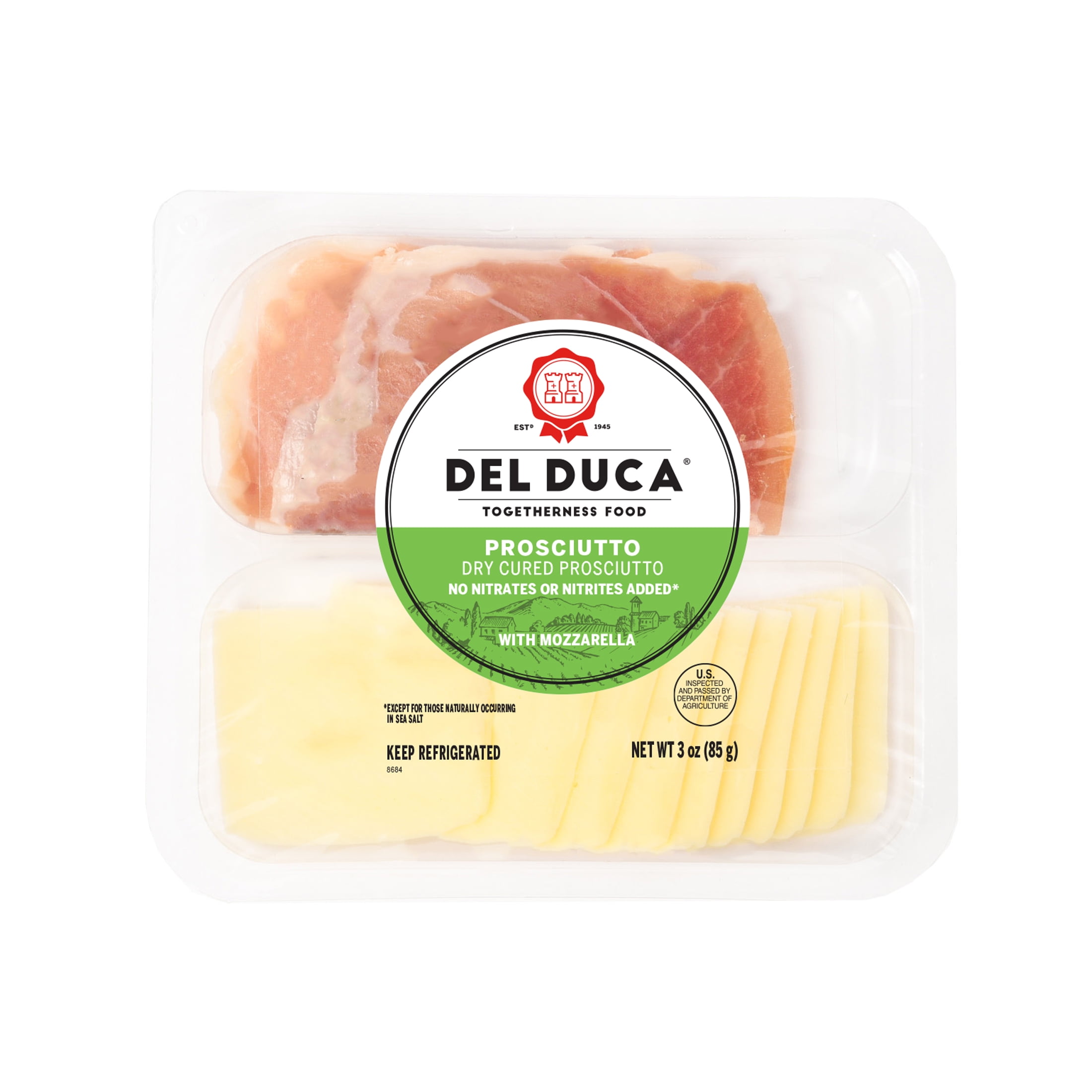 Del Duca Charcuterie Snack Pack, Dry Cured Sliced Prosciutto ...