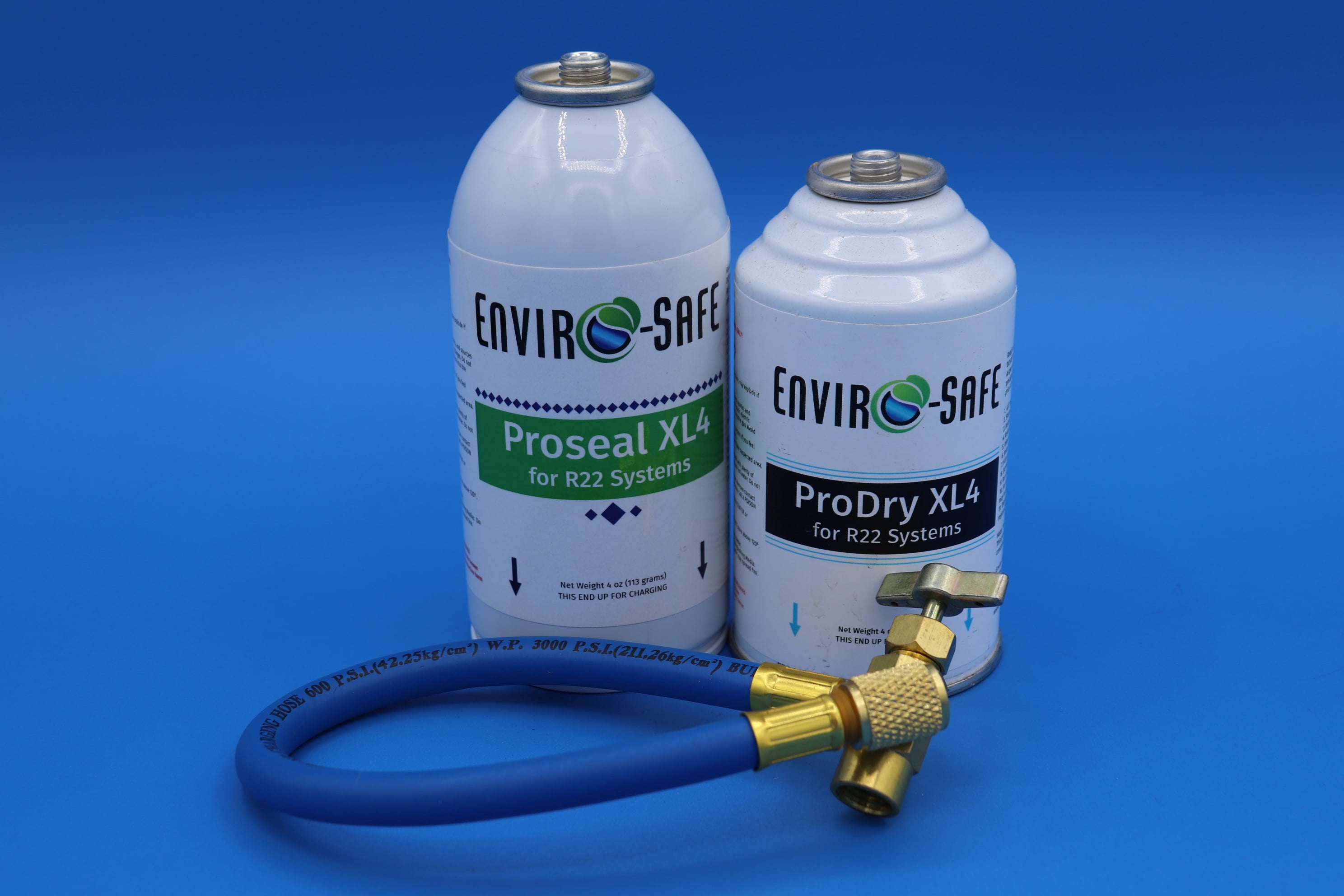 Proseal XL4 & Prodry XL4 for R22a systems, 2 cans & charging hose ...