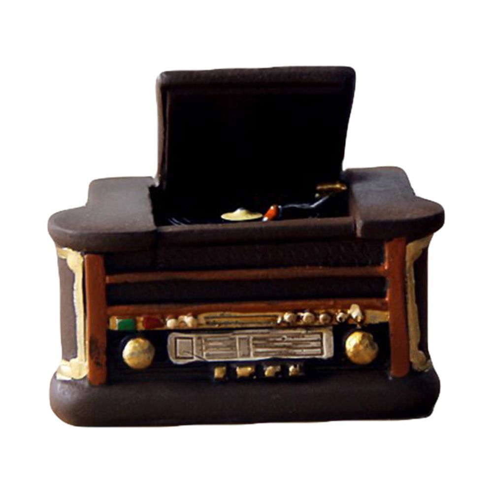 Prosgs Retro Phonograph Typewriter Figurine Mini Sculpture Art Craft ...