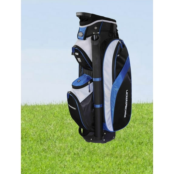 Prosimmon Golf Men's Tour 14 Way Cart Bag, Black/Blue, Club Organizer ...
