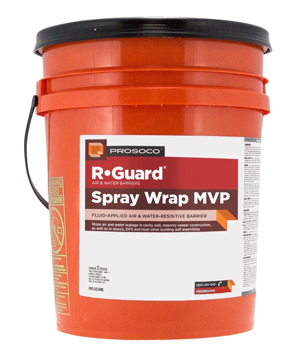 Prosoco Sealant, Fluid-Applied Air & Water-Resistive Spray Wrap MVP ...