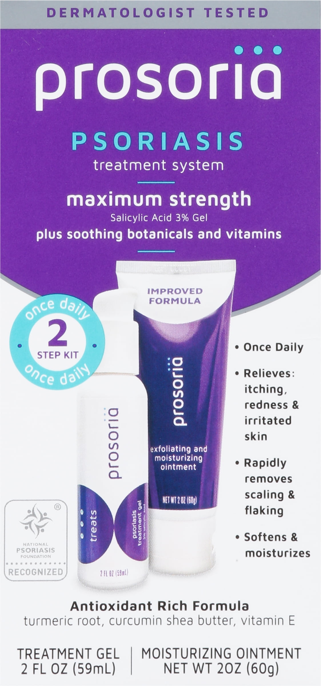 Prosoria Psoriasis Treatment Kit - Treatment Gel and Moisturizing ...