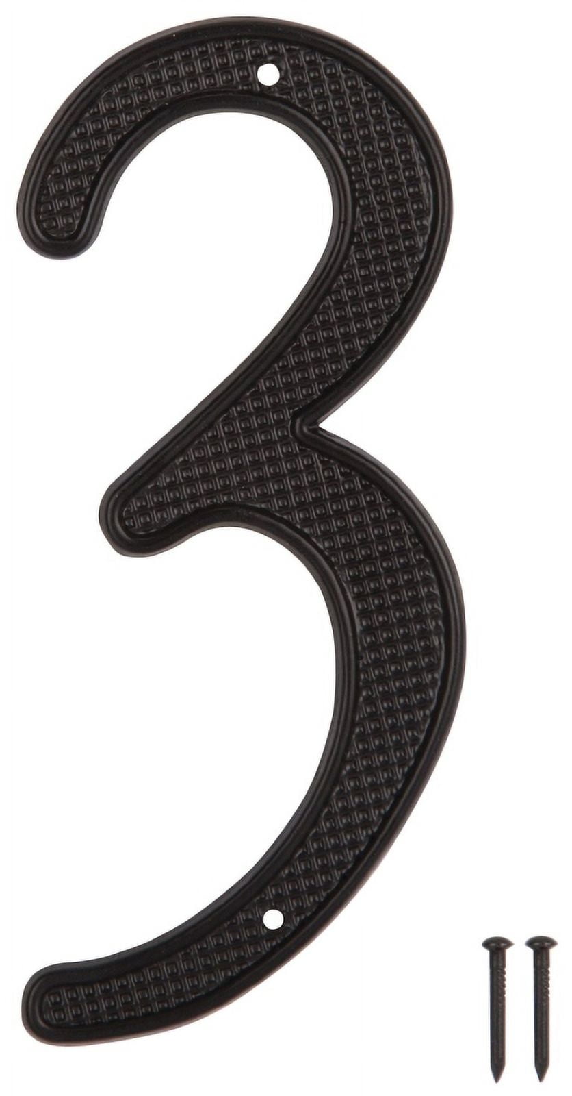 Prosource 2213346 3, 4 in. House Number Steel - Zinc Plated, Black ...
