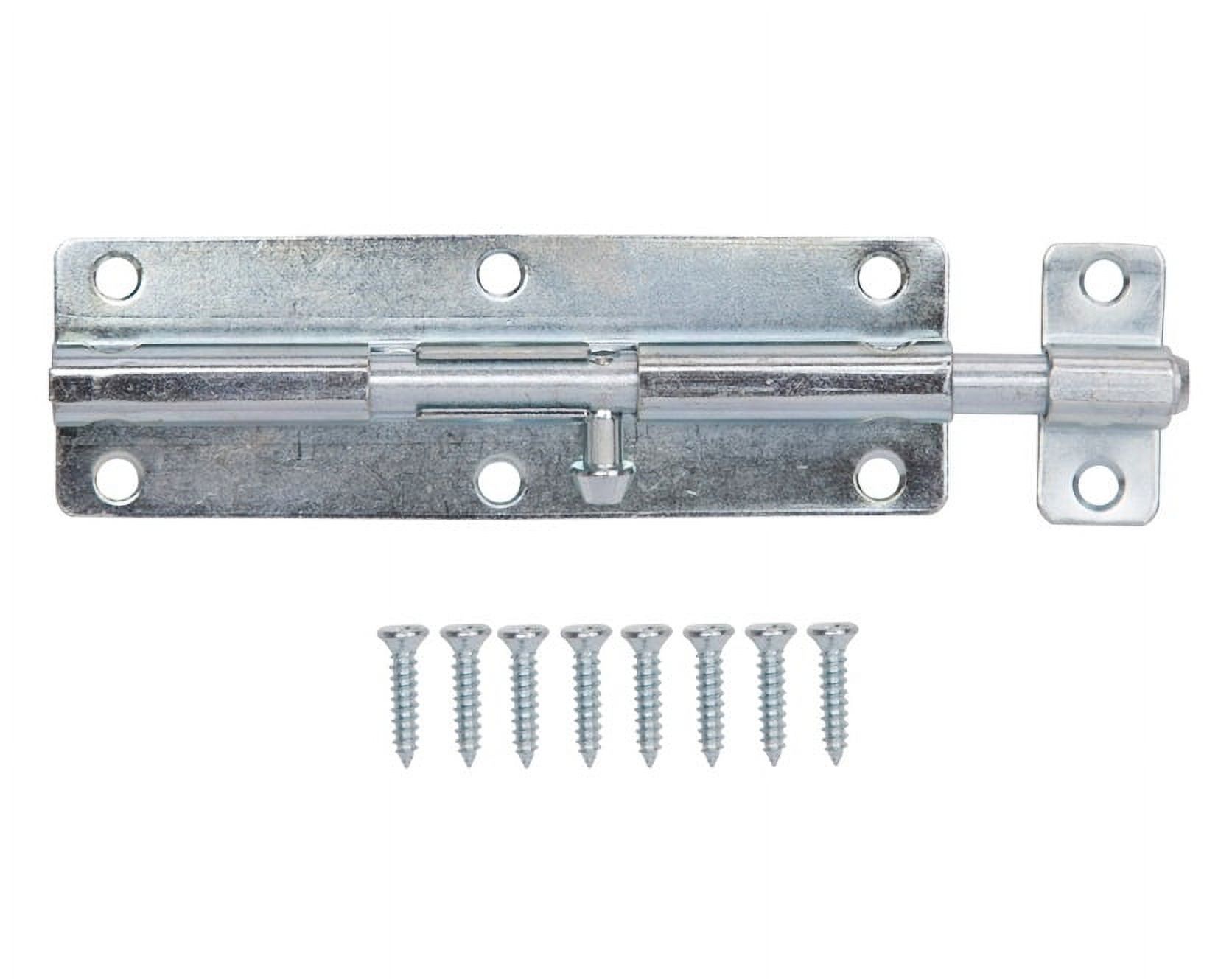 Prosource 5126917 Lockable Barrel Bolt, Steel, Zinc Plated, 6" L ...