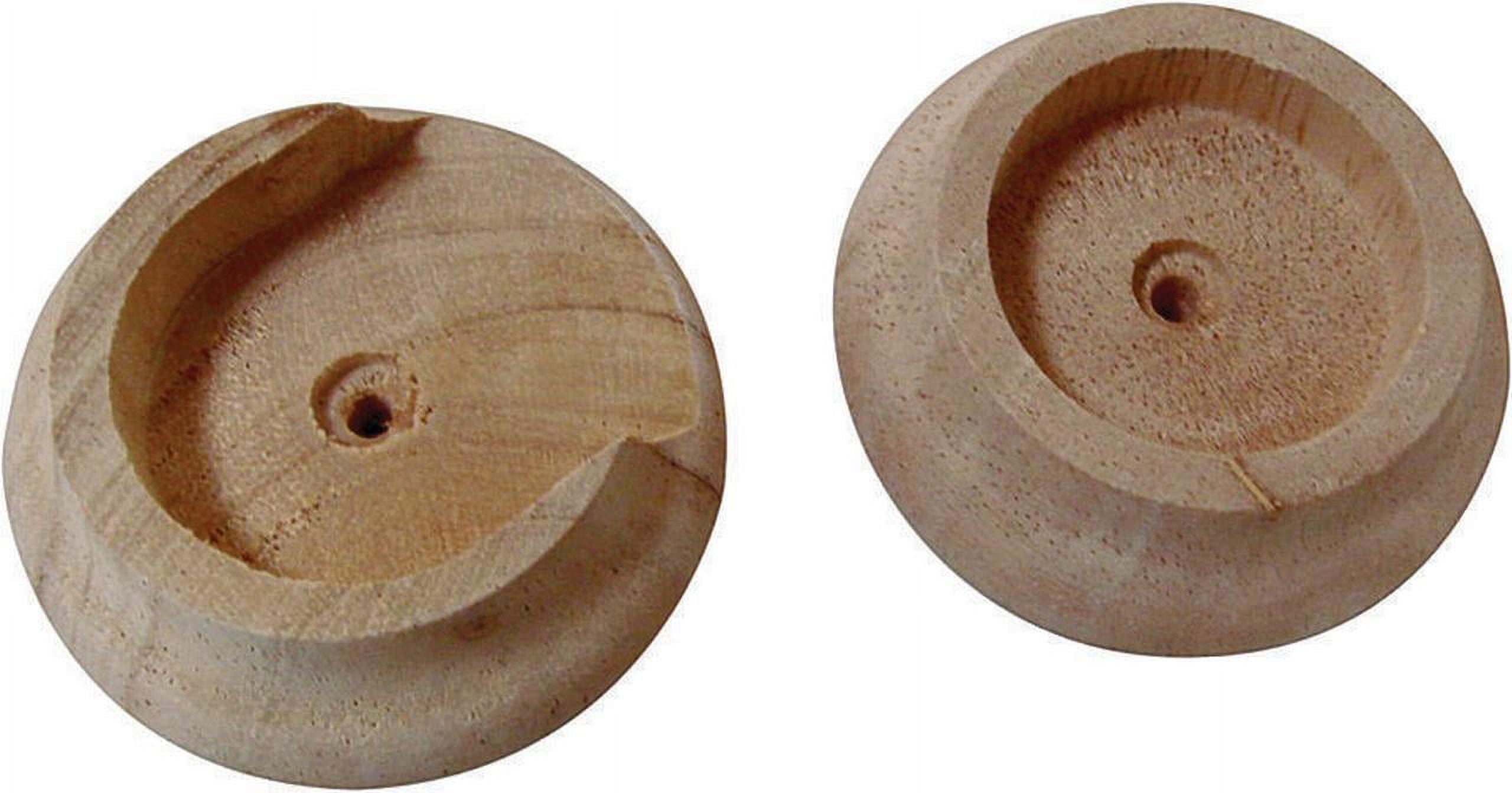 Prosource CL-P013L-PS Closet Pole Sockets, Natural Wood - Walmart.com