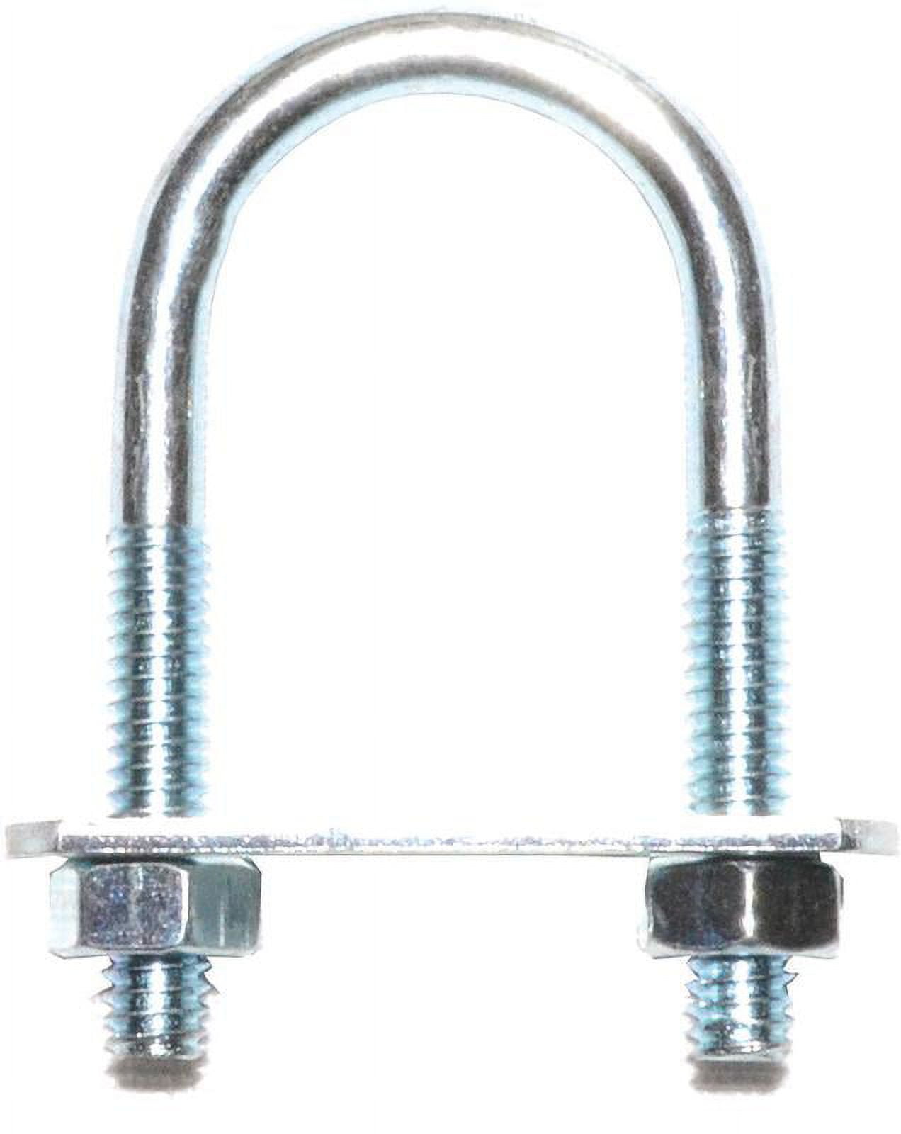 Prosource LR342 U-Bolt, 1/4 in, 1-1/8 in W x 2-1/4 in L, Steel, Zinc ...