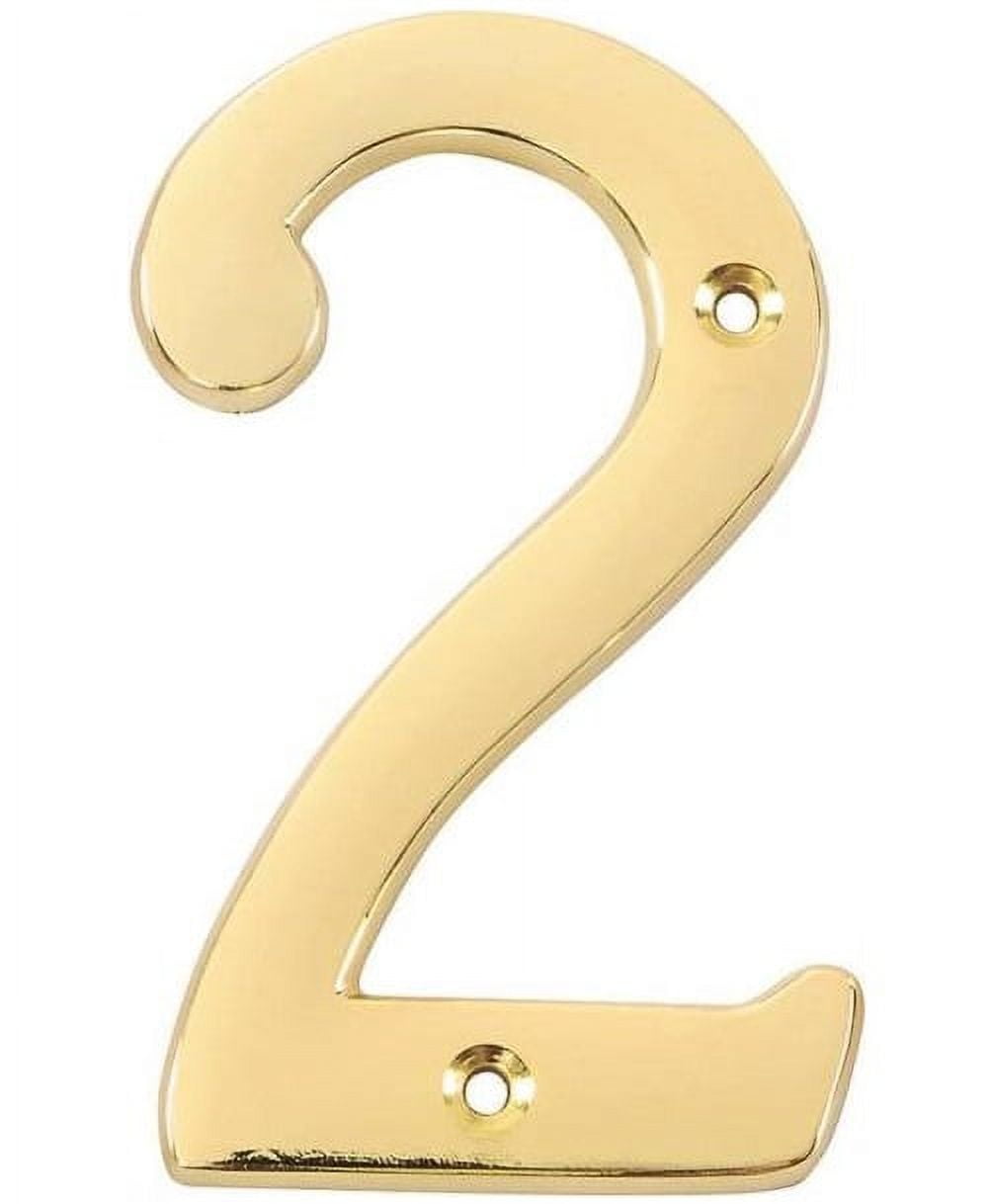 Prosource N-Z042PB3L-PS House Numbers #2, Zinc Die-Cast - Walmart.com