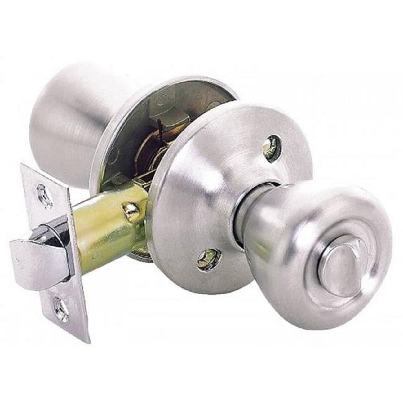 Prosource TS610BRA4V Privacy Door Knob Lockset, 1-3/8 to 1-3/4 in Thick ...