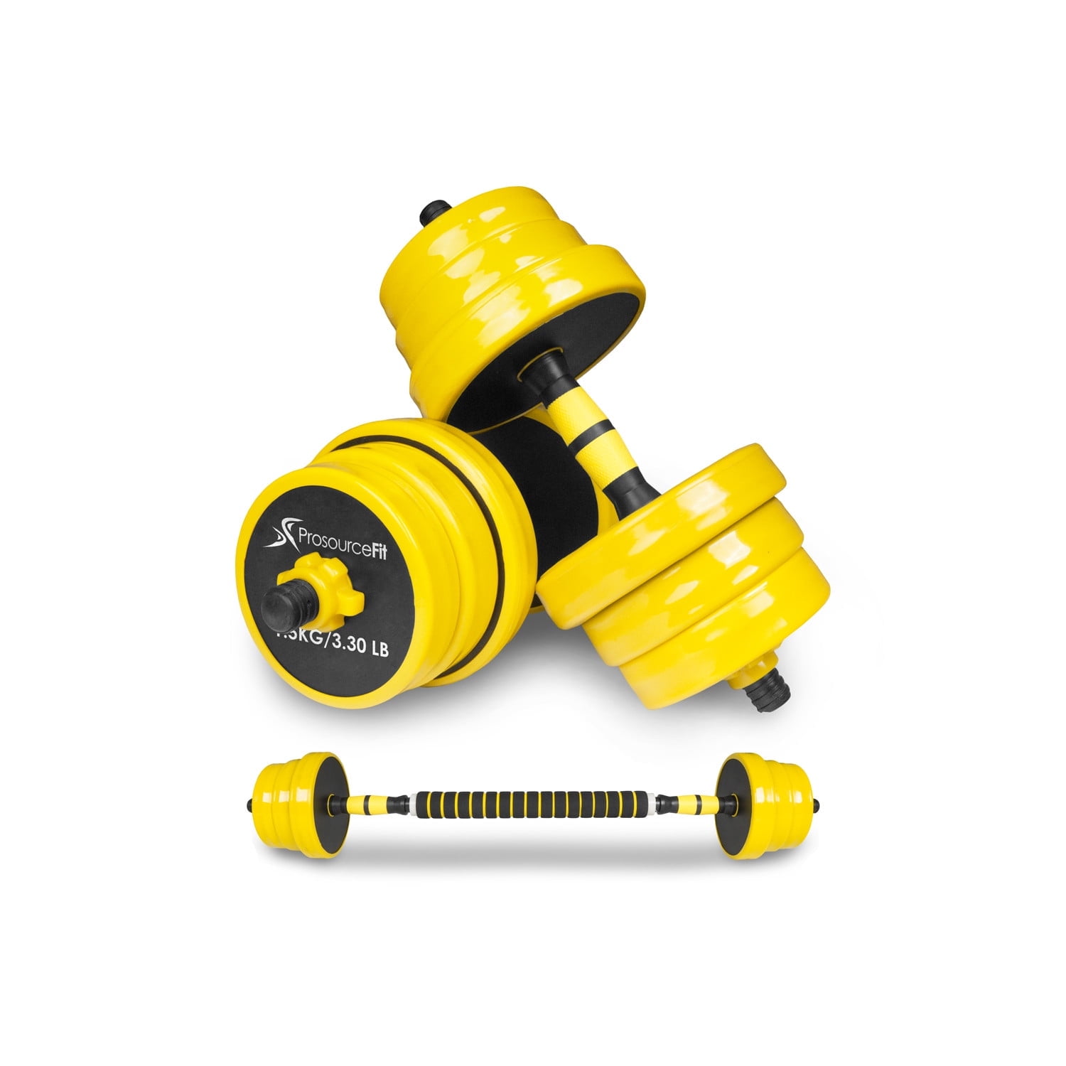 ProsourceFit Adjustable Dumbbell & Barbell Weight Set, 2-in-1 Free ...