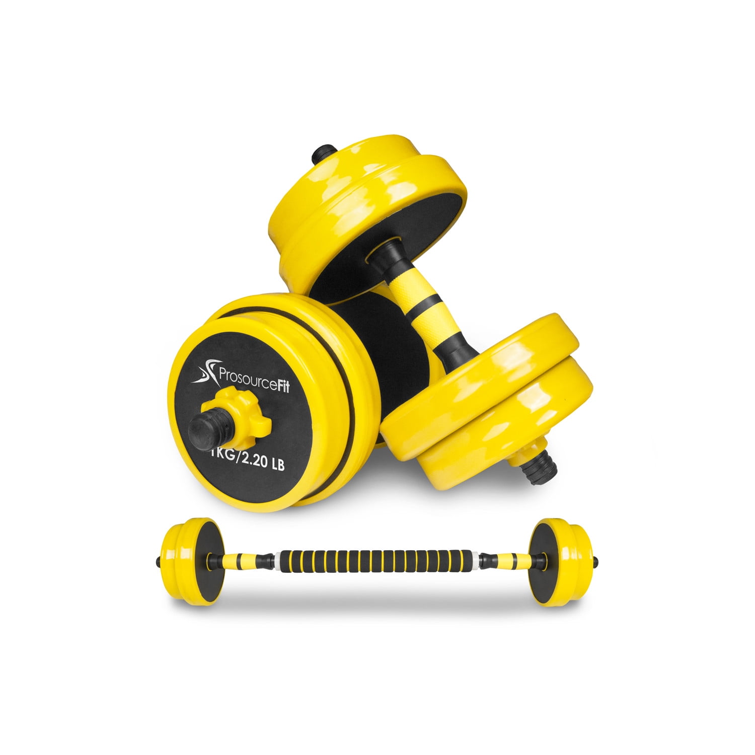 ProsourceFit Adjustable Dumbbell & Barbell Weight Set, 2-in-1 Free ...