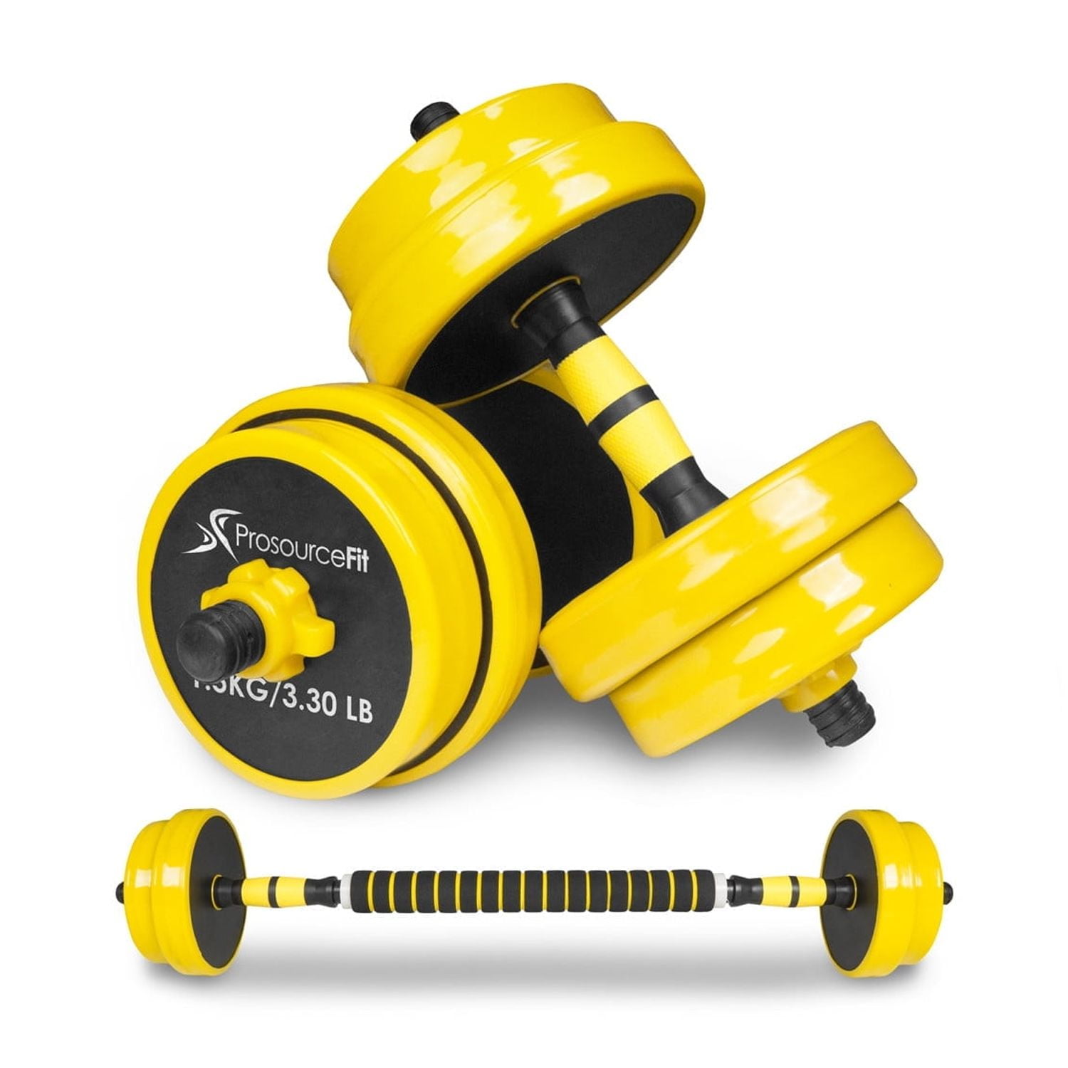ProsourceFit Adjustable Dumbbell & Barbell Weight Set, 2-in-1 Free ...