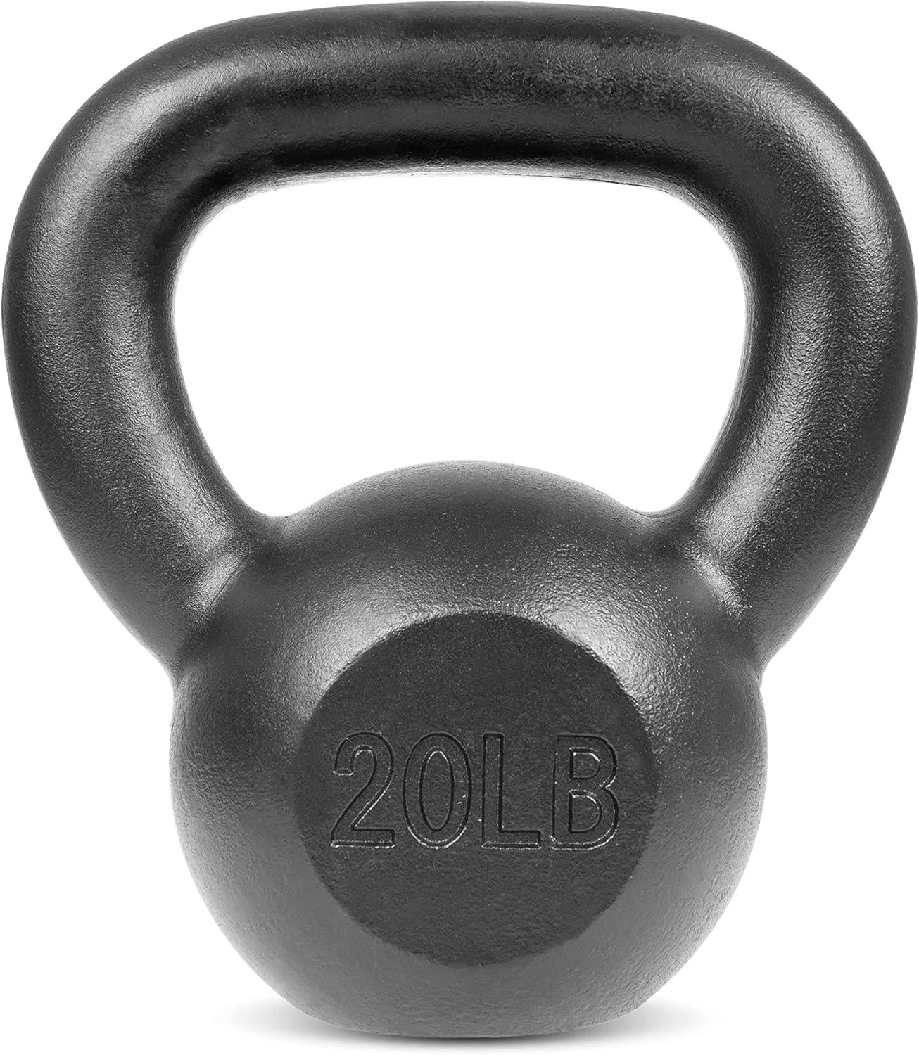 ProsourceFit Fit Solid Cast Iron Kettlebells Weights for Full Body ...