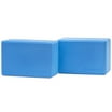 Black Mountain Products Set of Two Yoga Blocks 3" x 6"x 9" Blue ...