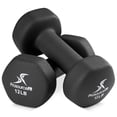 ProsourceFit Neoprene Dumbbells, 12 lb Set, Comfortable Grip, Hexagonal ...