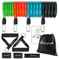 ProsourceFit Stackable Resistance Bands Set, 11 Pieces, Adjustable Levels for Full Body Workout ...