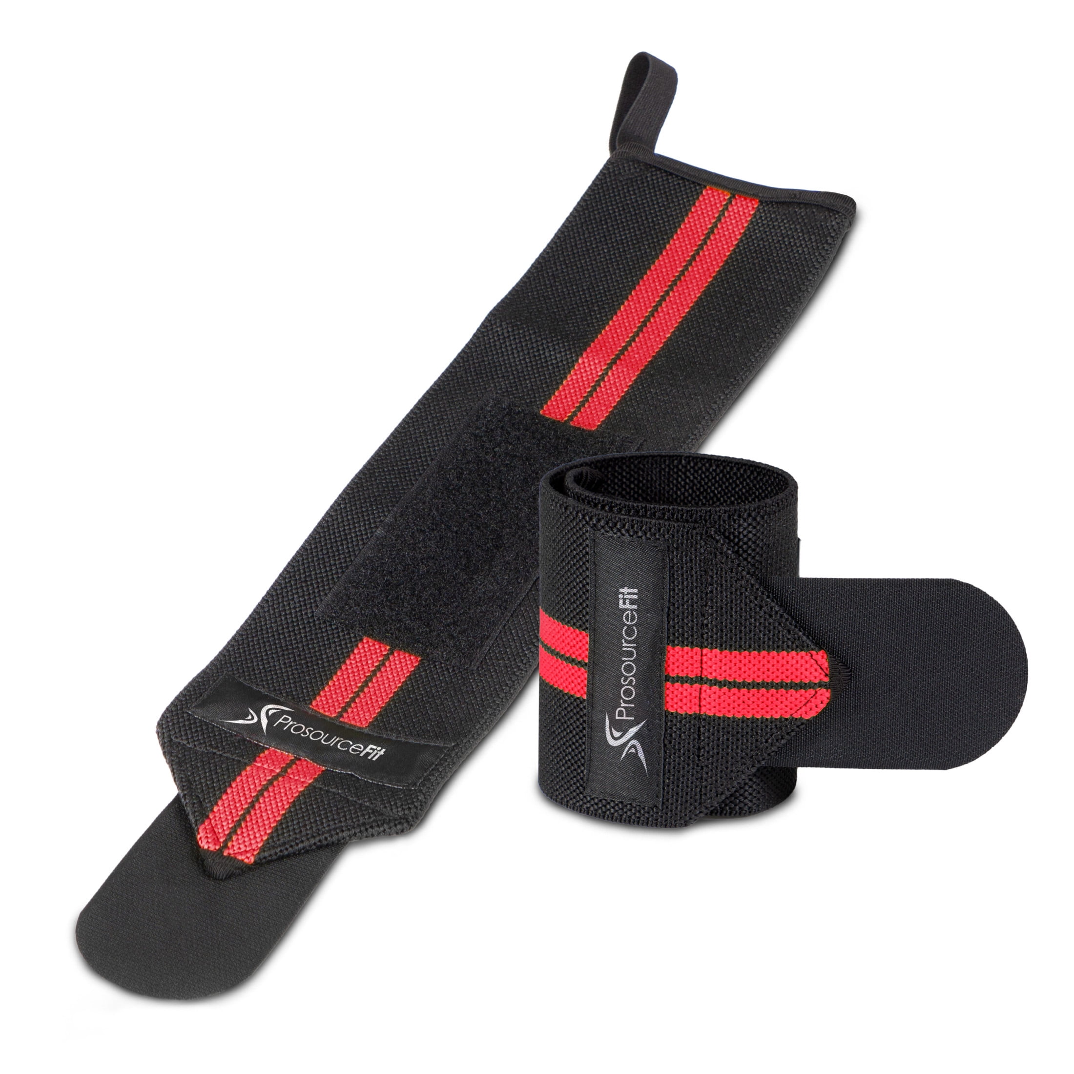 ProsourceFit Weightlifting Wrist Wraps Adjustable Pair with Thumb Loops ...