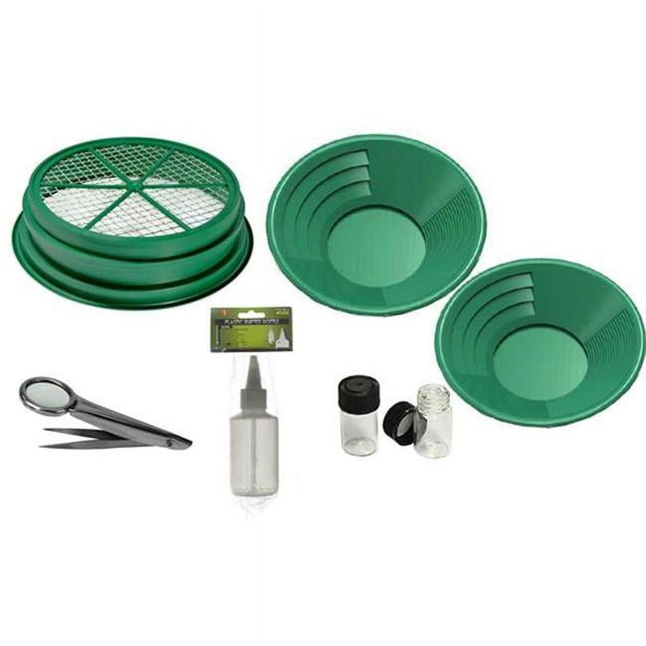 Prospecting Mining Panning Kit Classifier & 2 Gold Pans - 7 Piece ...