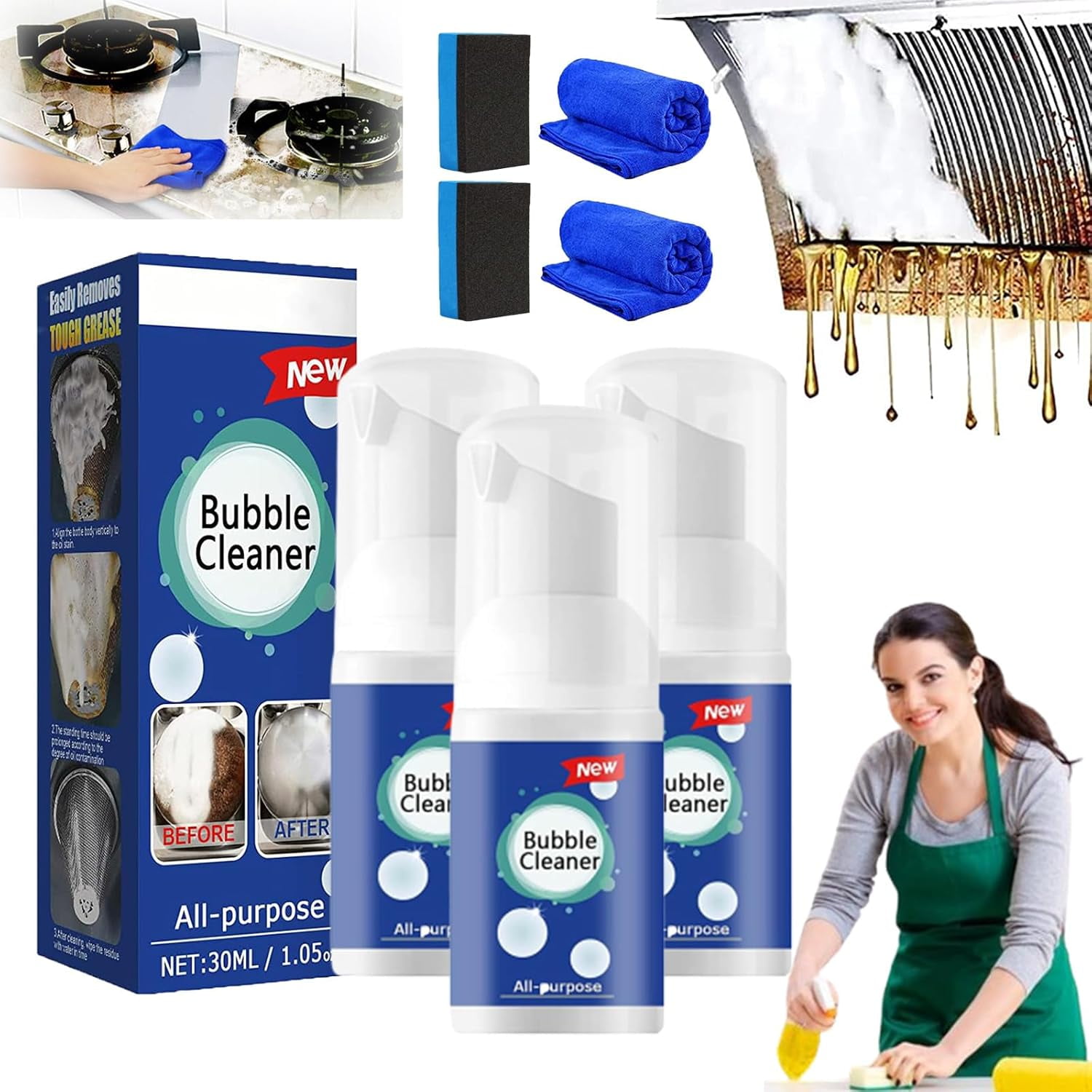 Prospectivte All Purpose Rinse Cleaning Spray, Bubble Cleaner Foam ...