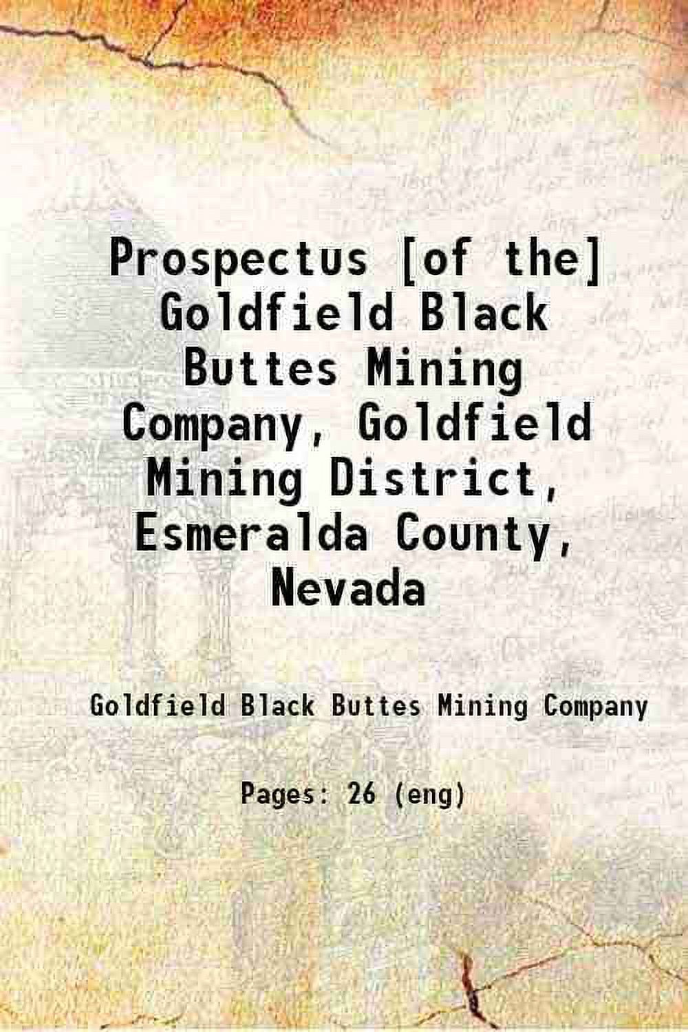 Prospectus [of the] Goldfield Black Buttes Mining Company, Goldfield ...
