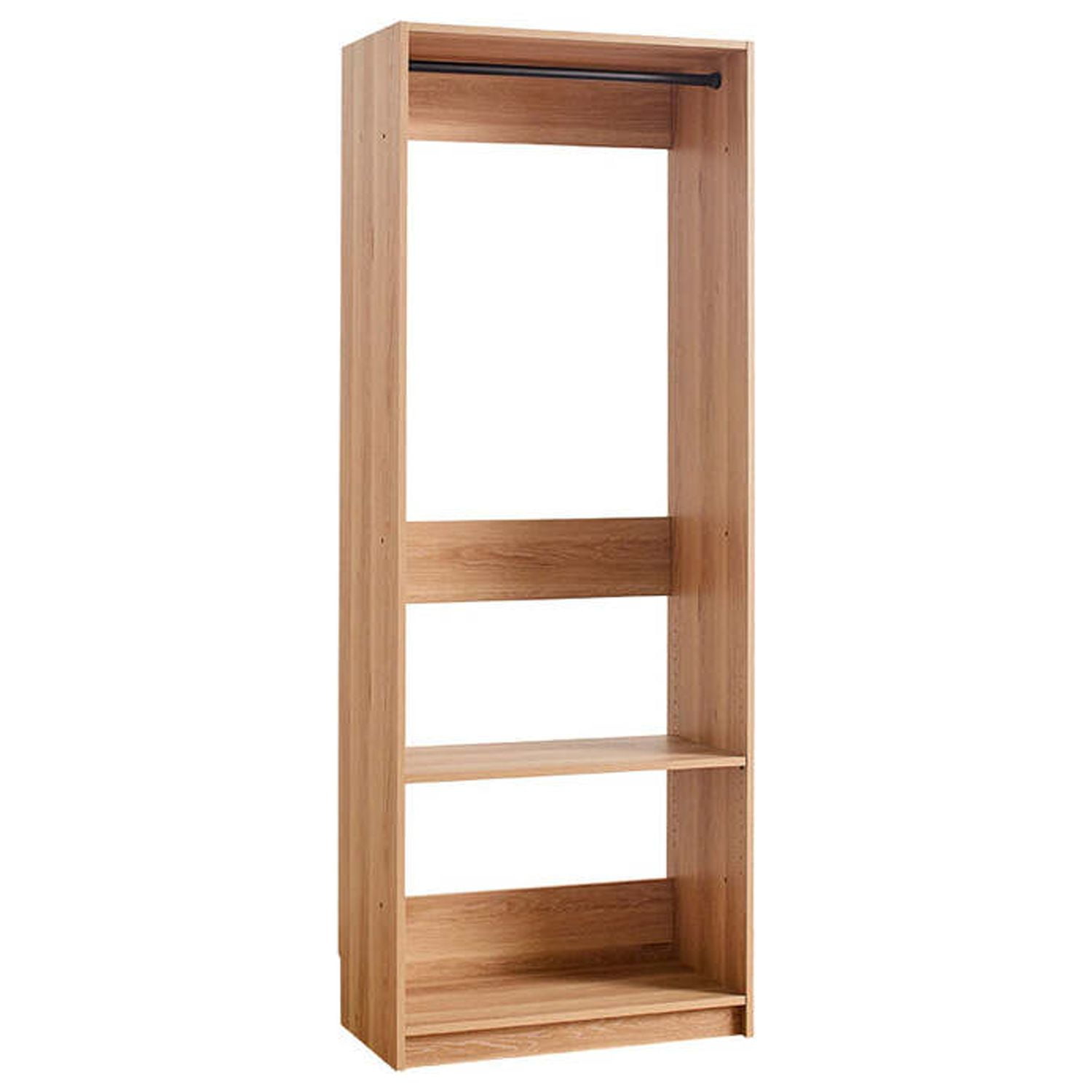 Prosper 32" Oak Wood Walk-in Closet with Three Shelves - Walmart.com