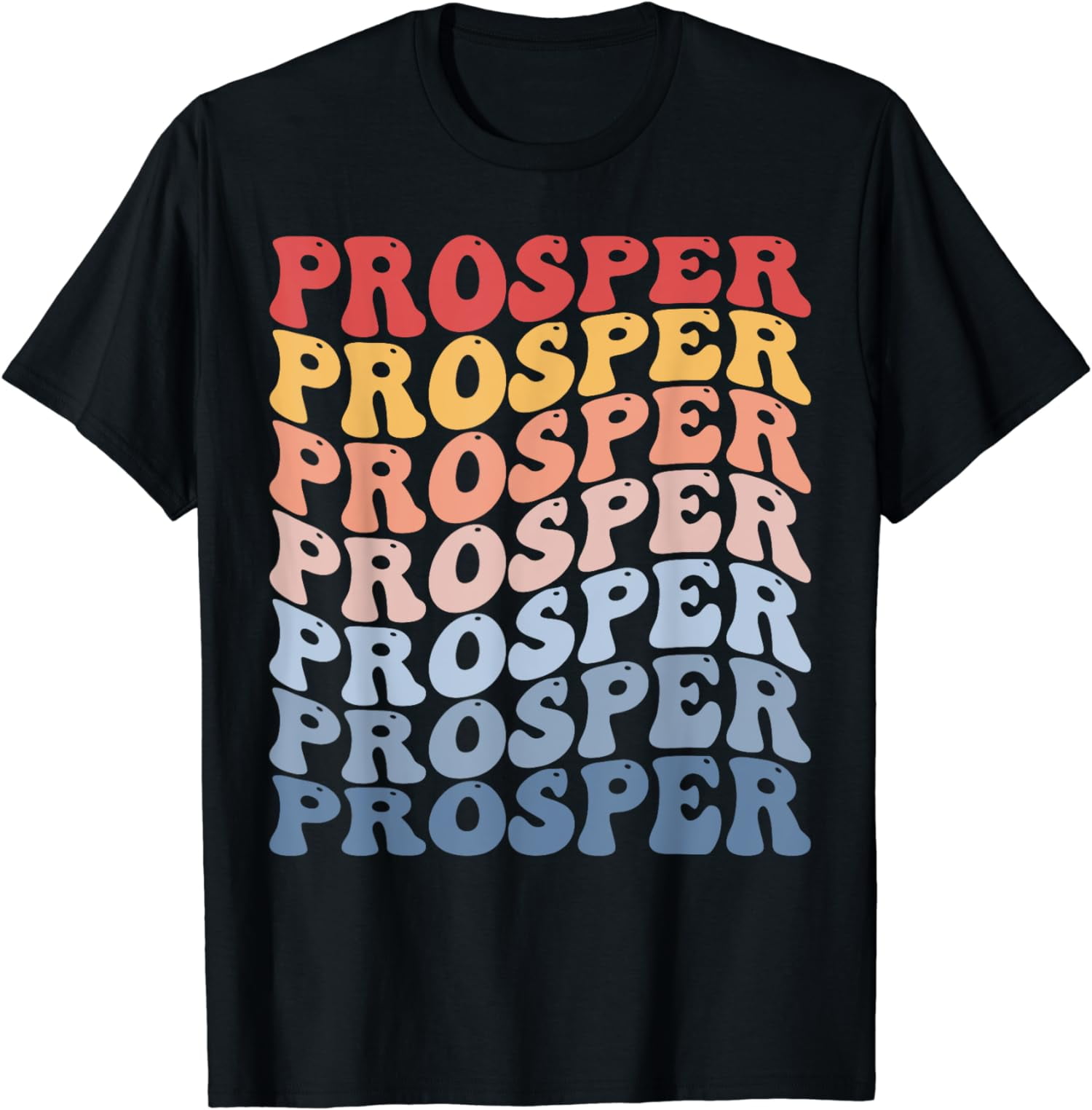 Prosper City Groovy Retro Breathable casual T-shirt - Walmart.com