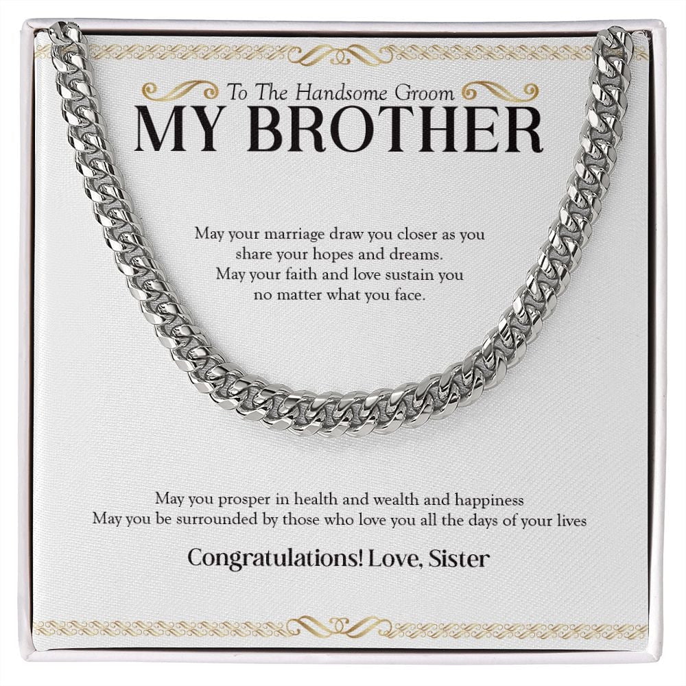 "Prosper In Health" Handsome Brother Wedding Day Necklace Gift From ...