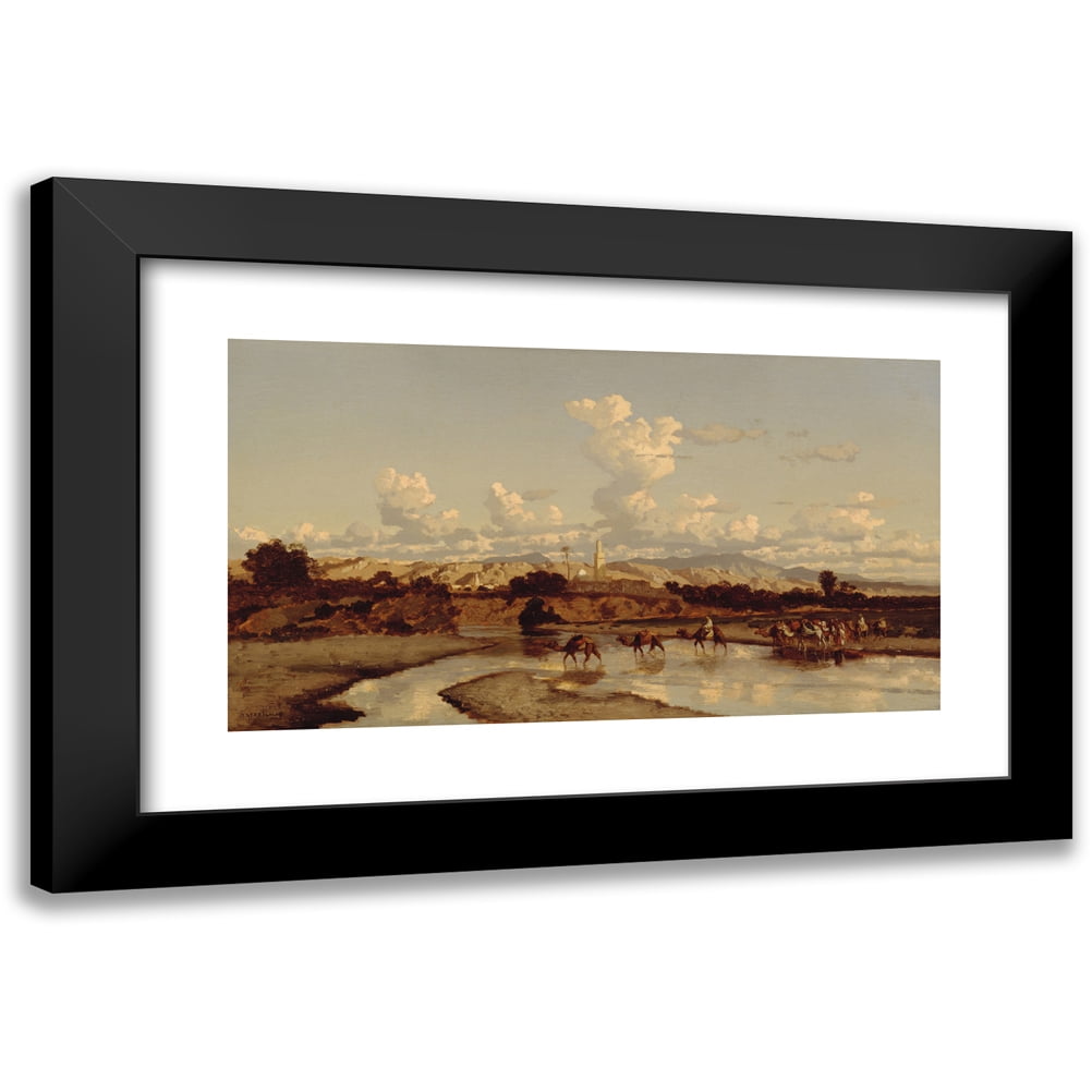 Prosper Marilhat 24x15 Black Modern Framed Museum Art Print Titled - In ...