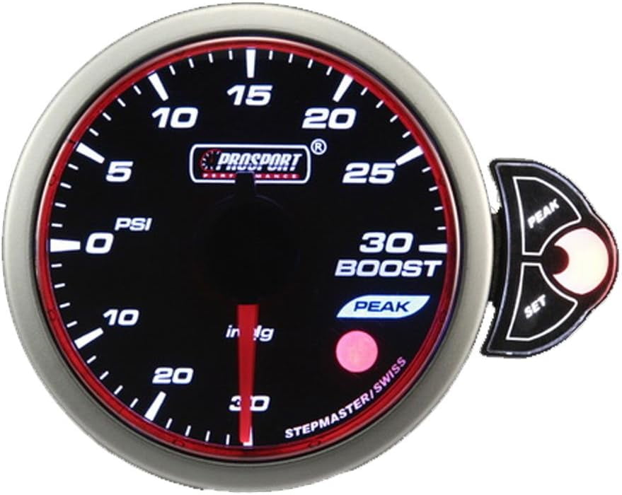 Prosport 216HLBO270-PK.PSI Boost Gauge Electric W/Sender - Blue - White ...